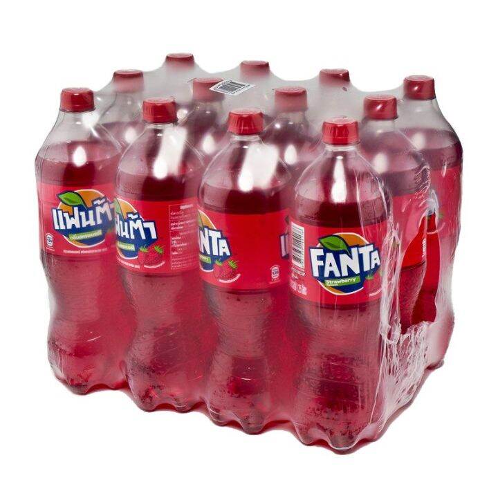 ส่งด่วน! แฟนต้า น้ำอัดลม กลิ่นสตรอเบอร์รี่ 1.25 ลิตร แพ็ค 12 ขวด Fanta ...
