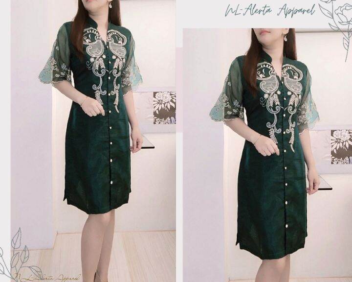 ☂ MODERN FILIPINIANA LADY BARONG DRESS PURE EMBROIDERED BARONG FOR ...
