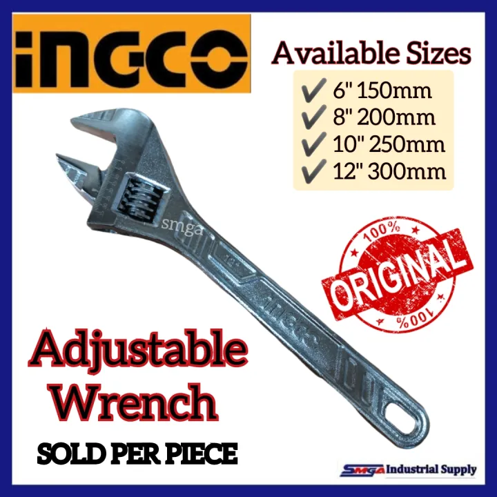 INGCO Adjustable Wrench Cr-V 6" 8" 10" 12" SOLD PER PIECE | Lazada PH