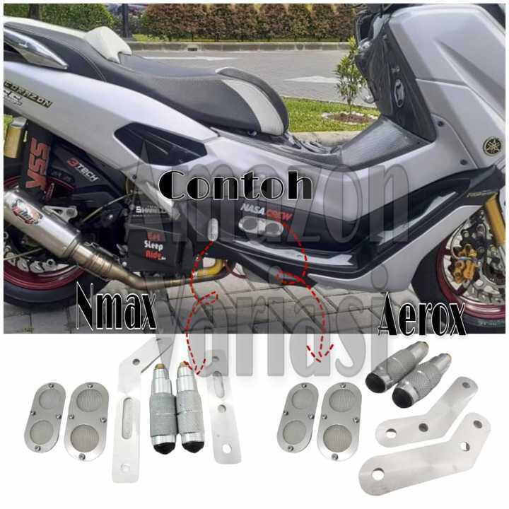 PAKET UNDERBONE YAMAHA NMAX AEROX PLUS DIFFUSER SILVER AIR VENTILATOR ...