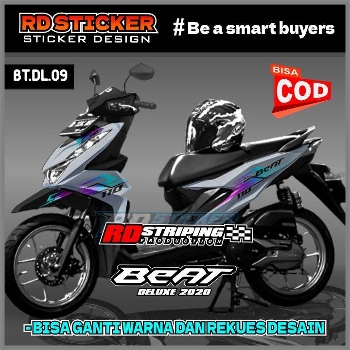 DECAL STICKER BEAT NEW DELUX DESAIN RAINBOW FULLBODY- DECAL BEAT NEW ...