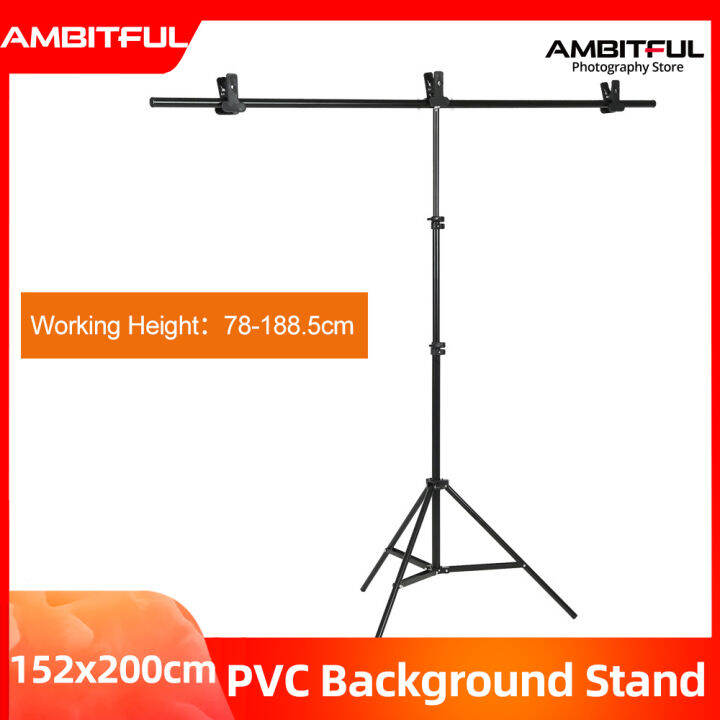 AMBITFUL 152cm*200cm Photography PVC Backdrop Stand Background Support ...