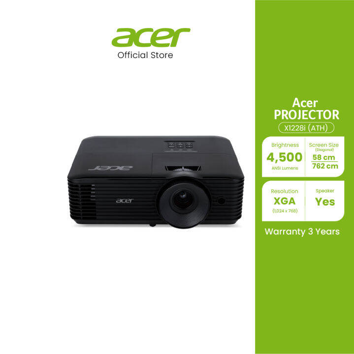 ACER PROJECTOR X1228i (ATH) / 4,500 ANSI Lumens / XGA (1,024 x 768 ...