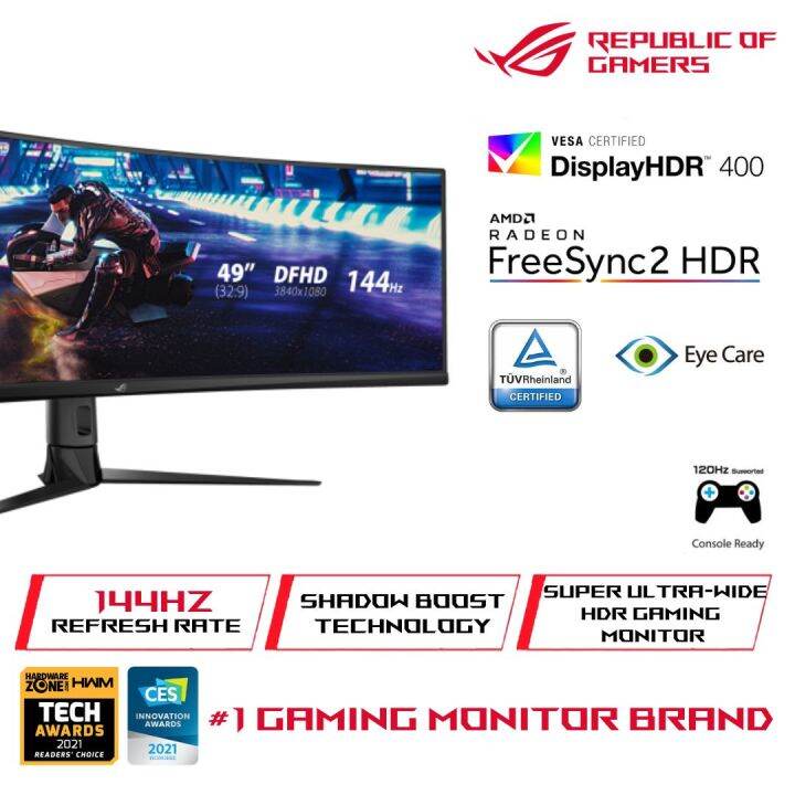 ASUS ROG Strix XG49VQ Super Ultra-Wide HDR Gaming Monitor — 49-inch 32: ...