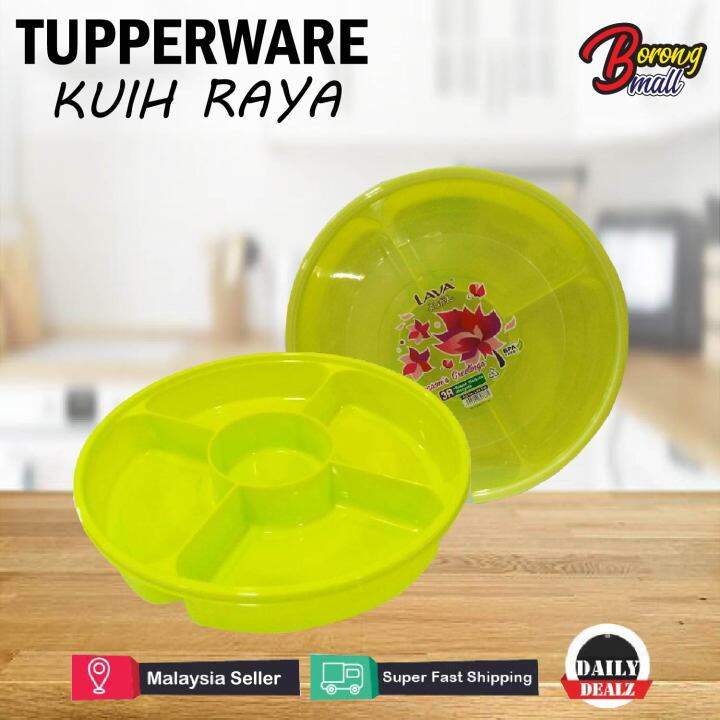 5 Compartments LAVA LBX788 Round Lunch Box Tupperware Kuih Raya /Bekas ...