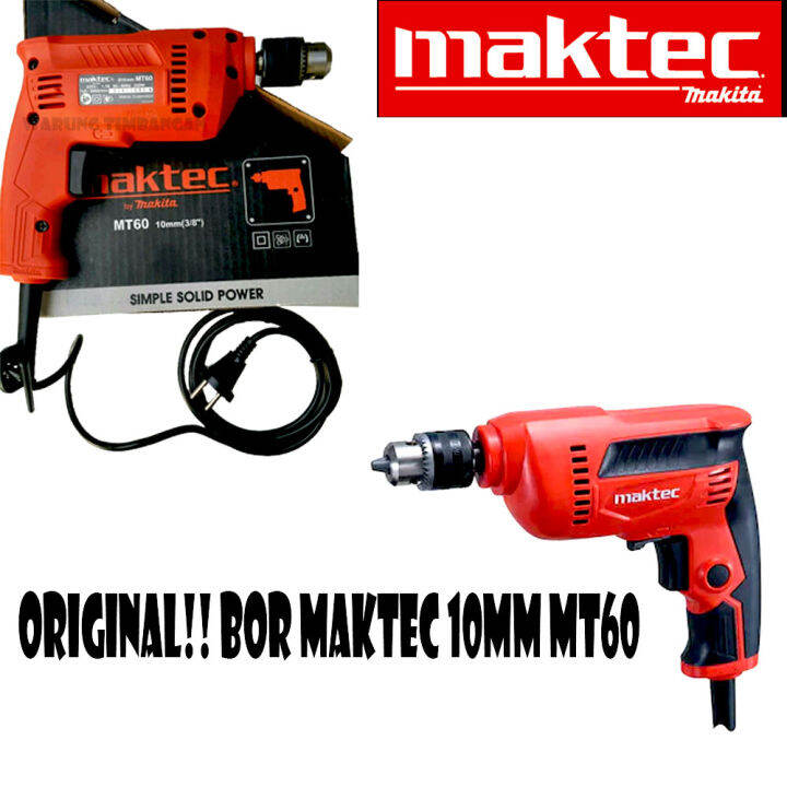 ORIGINAL!! MAKTEC MT-60 MESIN BOR LISTRIK BOR TANGAN BOR BESI KAYU ...