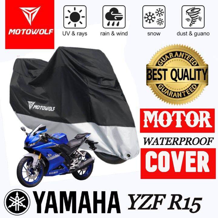 YAMAHA YZF R15 MOTOWOLF WATERPROOF MOTORCYCLE COVER - Authentic ...