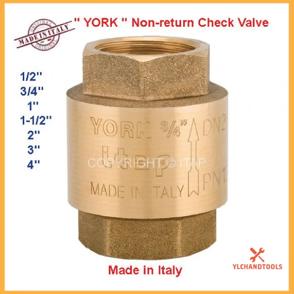 3 & 4 INCH YORK BRASS NON RETURN CHECK VALVE ( MADE IN ITALY ) | Lazada