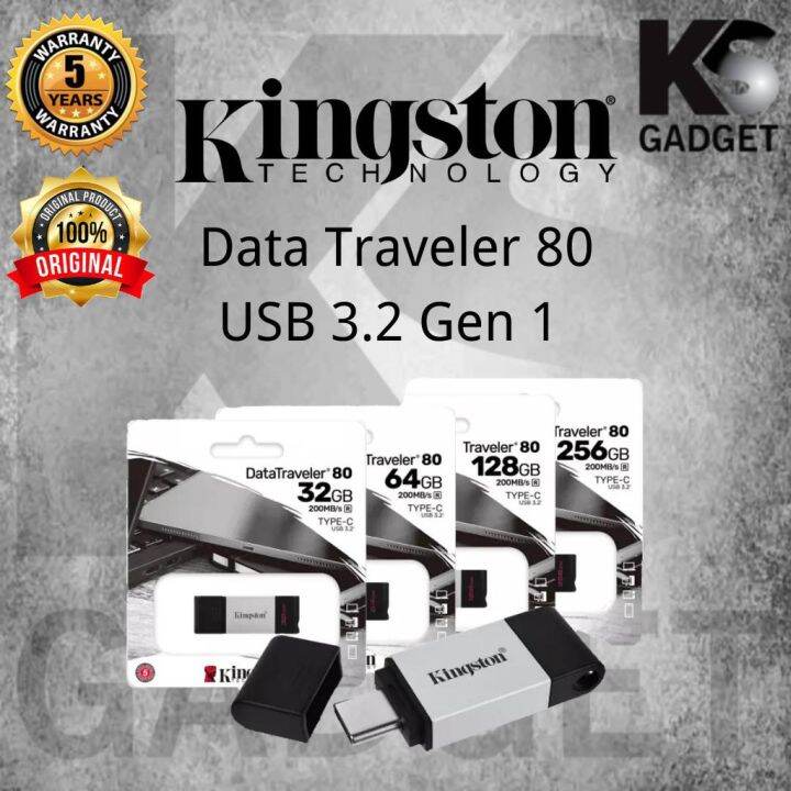 KINGSTON DT80 DATA TRAVELER 80 USB FLASH DRIVE USB TYPE-C PENDRIVE THUMB DRIVE STORAGE ...