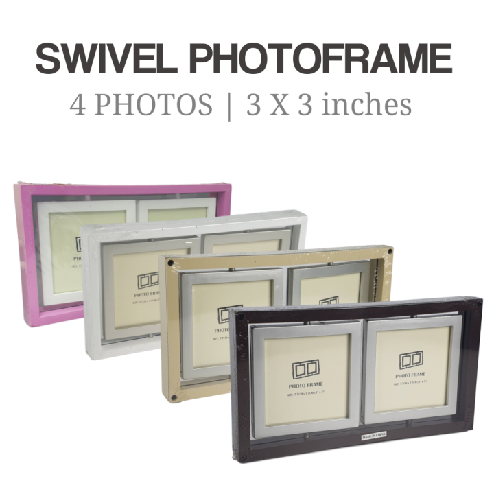 Swivel Floating 4 Window Picture Frame - 3 x 3 inches | Lazada PH