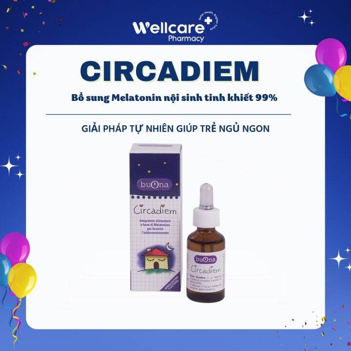 Buona Circadiem [Chính hãng] - siro Melatonin tinh khiết 99%, hỗ trợ bé ...