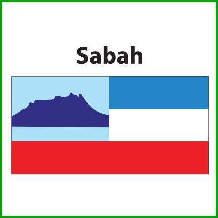 Sabah Flag 2x4ft, Bendera Sabah 2x4ft, Polyester | Lazada