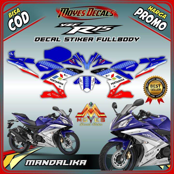 stiker motor r 15 motif mandalika decal stiker motor r 15 v2 stiker ...