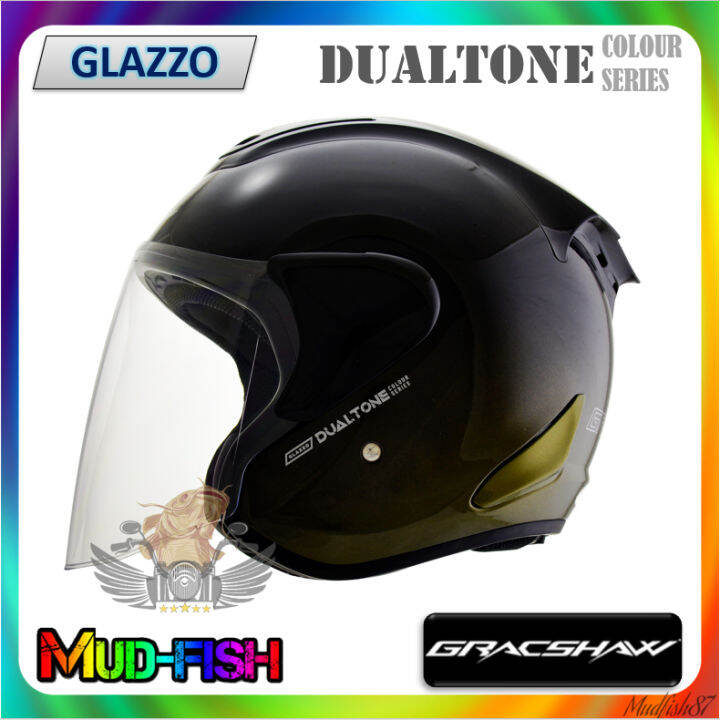 GRACSHAW GLAZZO G919 i DUALTONE DUAL TONE HELMET (BLACK / ARMY GREEN) | Lazada