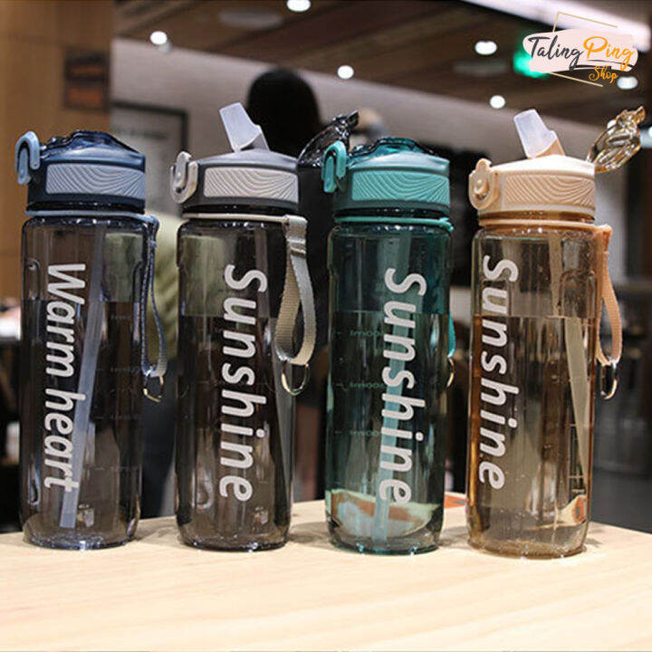 [BZ17] กระติกน้ำ กระบอกน้ำพลาสติก ขวดพลาสติก ขนาด 800ml แบบพกพา มีสายคล้องแขนพกพาสะดวก ตกไม่แตก ...