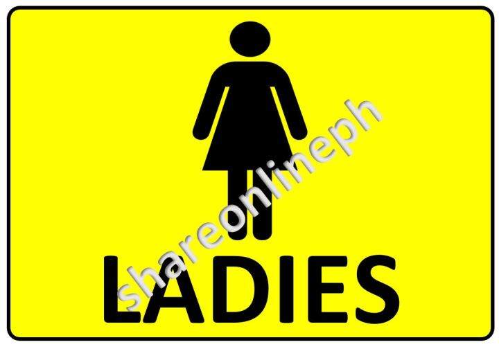 Ladies Laminated Signages Sign Boards Sticker Signages | Lazada PH