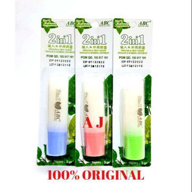 ABC Menthol Stick 2in1 - Inhaler dan Gosok | Lazada Indonesia