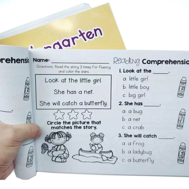 120Pages Preschool Children Comprehension Passages Reading Book English ...