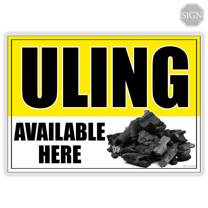 Uling Charcoal Available Here Sari Sari Store Sign - Laminated Signage ...