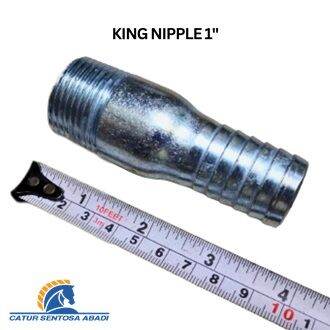 CSA KING NIPPLE 1" INCH / NEPEL SELANG GALVANIS DRAT NPT SAMBUNGAN PIPA ...
