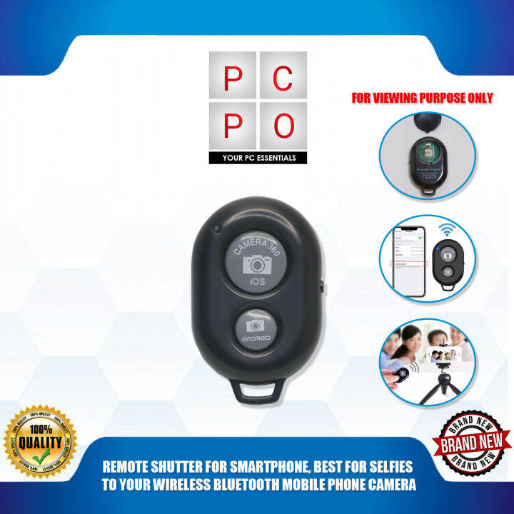 REMOTE SHUTTER FOR SMARTPHONE, BEST FOR SELFIES TO YOUR WIRELESS BLUETOOTH MOBILE PHONE CAMERA ...