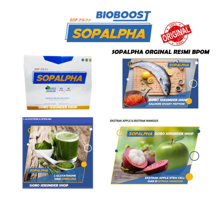 Bio Boost SOP Alpha Imunne Booster 100% Original BPOM Halal 1 Sachet ...
