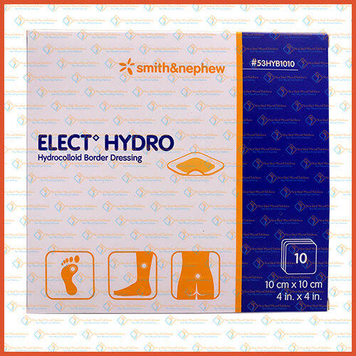 Smith & Nephew Elect Hydro Hydrocolloid THIN / BORDER Dressing 10cm x ...