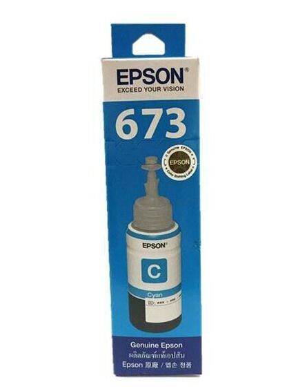 หมึกเติม EPSON Ink Original 673 C (สีฟ้า) สำหรับ EPSON L-Series หมึกขวด ...