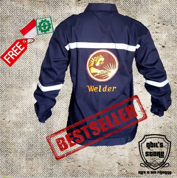 Baju Safety Proyek Welder Las Wearpack Seniman Api Kemeja Kerja Safety ...