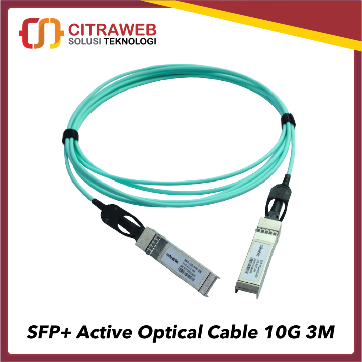 MikroBits SFP+ Active Optical Cable 10G 3M | SFP-10G-AOC-3M | Lazada ...