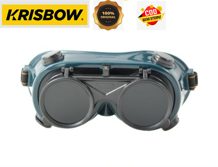 Krisbow Kaca mata Las Listrik Pengaman Las Bulat Flip Up 5 | Lazada ...