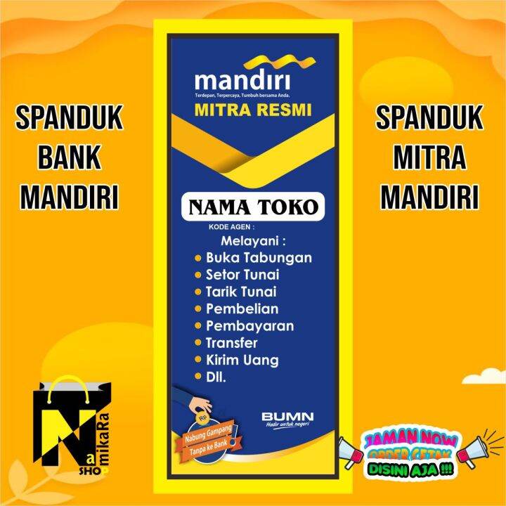Spanduk Banner Mitra Mandiri terbaru custom ukuran 160x60 cm / banner ...