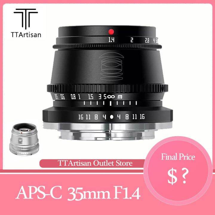 TTArtisan 35mm F1.4 MF APS-C Mirrorless Camera Prime Macro Lens for ...