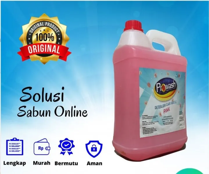Prowash Detergen Cair Matic Deterjen 1 Liter (kemasan botol plastik ...