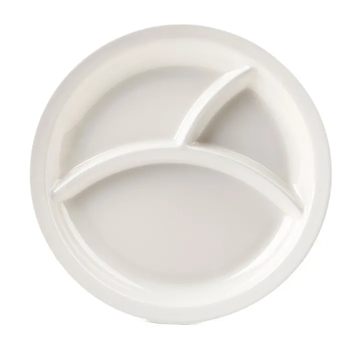 :F4Melawares Ivory 6pc Round Divided Plate Set | Lazada PH