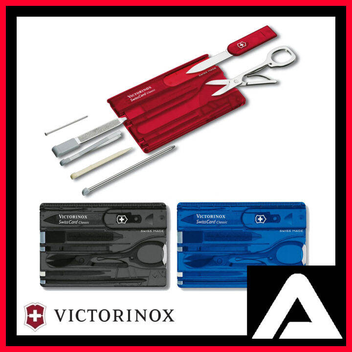 Victorinox SwissCard Classic - Red Ruby / Blue Sapphire / Black Onyx ...
