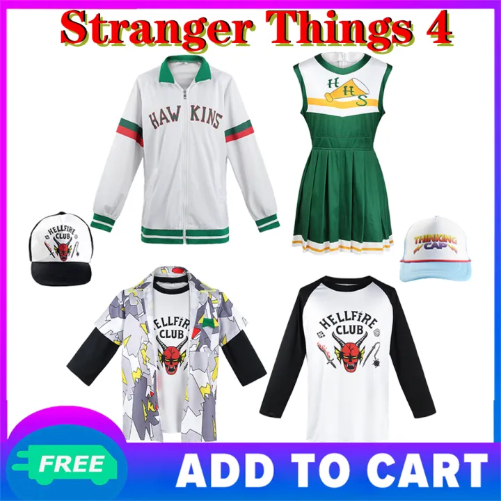 Stranger Things Season 4 Cosplay Costume The Hellfire Club T-shirt ...