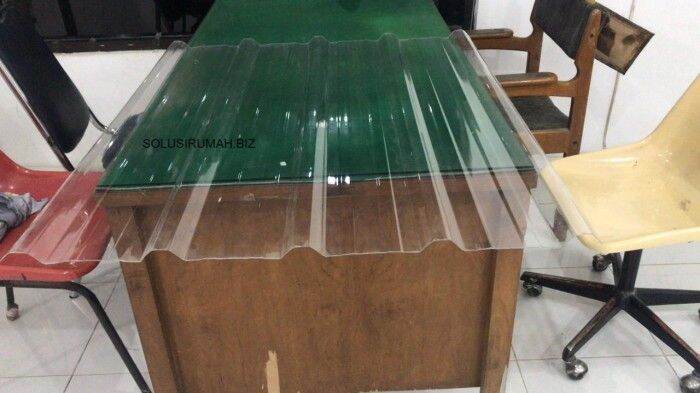 1M SPANDEK KR5 + peti TEBAL 1MM BENING PET TRIMDEK TRANSPARANT 1METER 1 ...