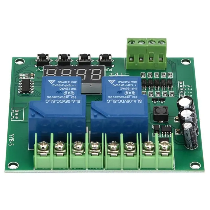 2X YYB-5 12V 24V Motor Forward / Reverse Control Board Two Relay Delay Timing Cycle Module Motor ...