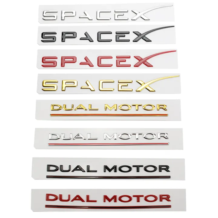 SpaceX Emblem Stickers Letters Space X Decal For Tesla Model 3 Model X ...
