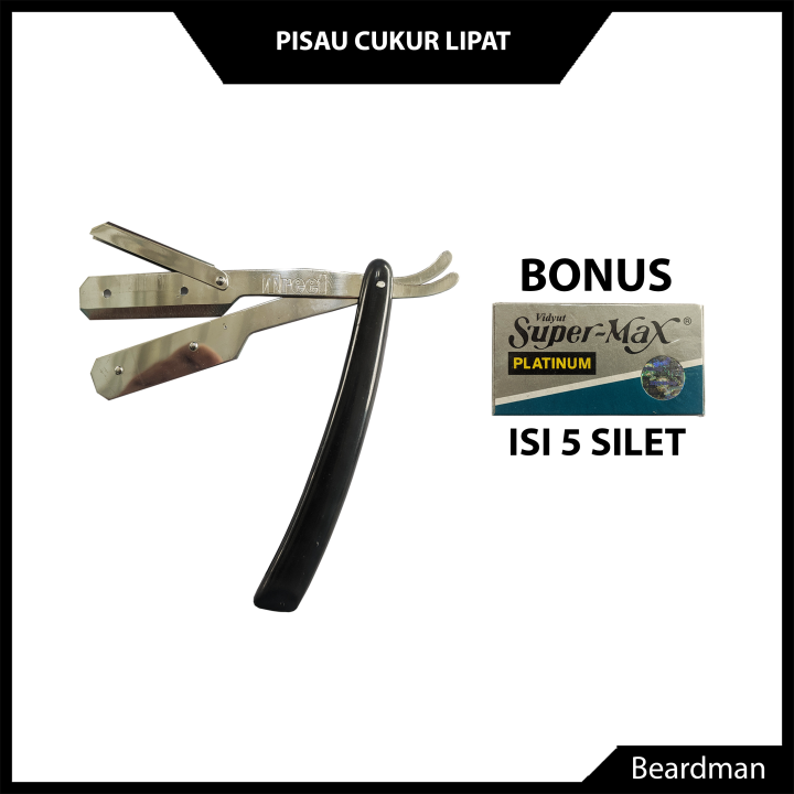 Pisau Alat Cukur Lipat Untuk Shave Shaving Kerok Kerokan Brewok Kumis ...