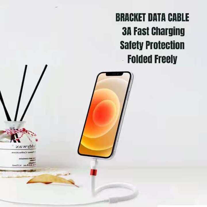 D025 (Data cable that can be used as a stand )3A Apple and Android ...