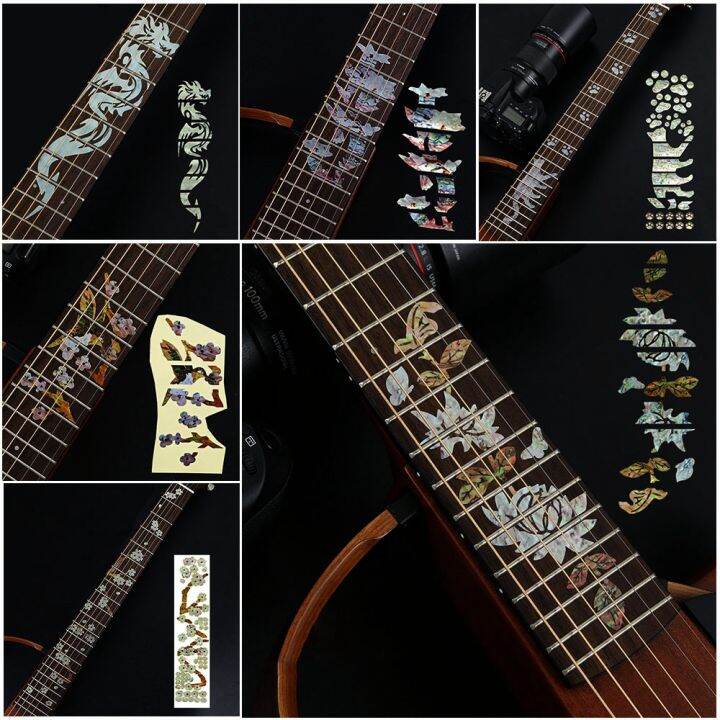 【COD&Ready Stock】 New Cross Inlay Decals Fretboard Sticker For Electric ...