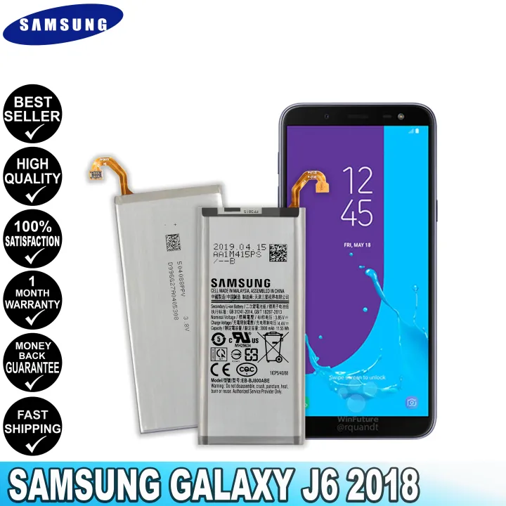 Samsung Galaxy J6 (2018) SM-J600F/SM-J600H Battery Model:EB-BJ800ABE ...