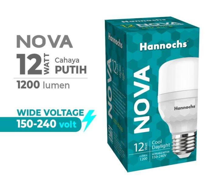 LAMPU HANNOCHS NOVA LED BULB 12 WATT E27 COOL DAYLIGHT HANNOCHS | Lazada Indonesia