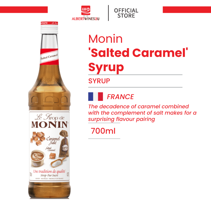 Monin 'Salted Caramel' Syrup (700ml) Cocktail Mocktail 鸡尾酒 糖浆 | Lazada