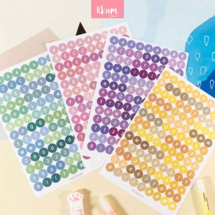 Stiker DOT 2 PCS/Stiker deco jurnal diary scrapbook/Stiker alphabet ...