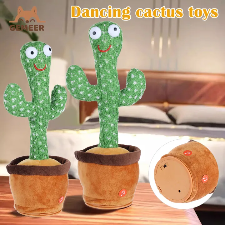 Gemeer ของเล่นแคคตัสร้องเพลงตุ๊กตาหนานุ่ม32ซม.เต้นรำกระบองเพชรของเล่น ...