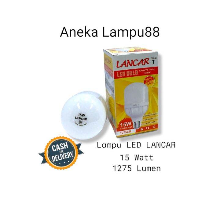 LAMPU LED 15 WATT LANCAR - TINTIN - LAKULAKU - YUSCO / BOHLAM CAPSULE 15 WATT PUTIH SNI / LAMPU ...