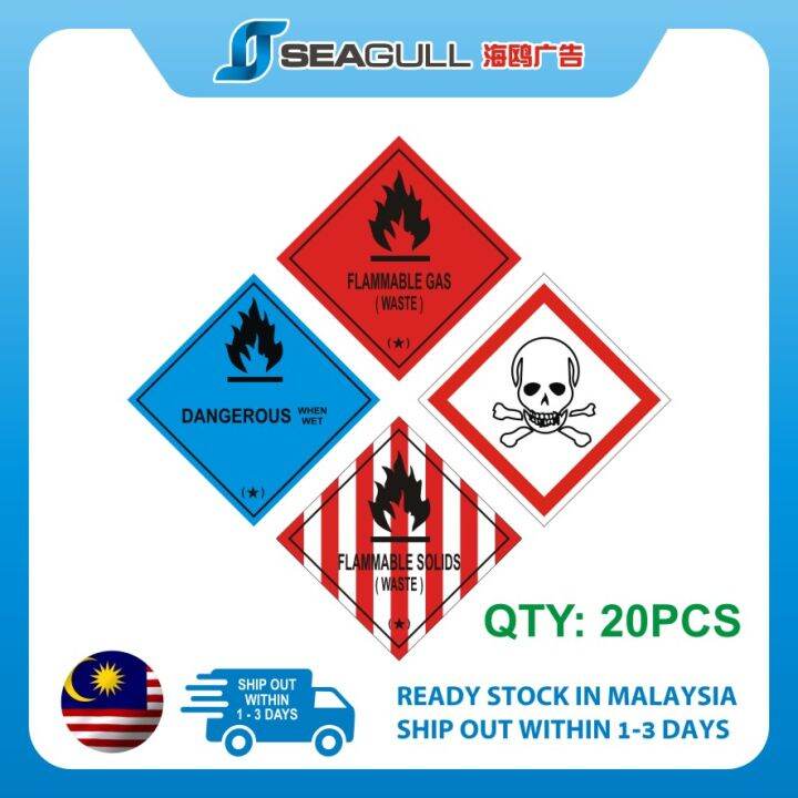 Flammable Sticker Schedule Waste Sticker Explosive Substances Danger ...